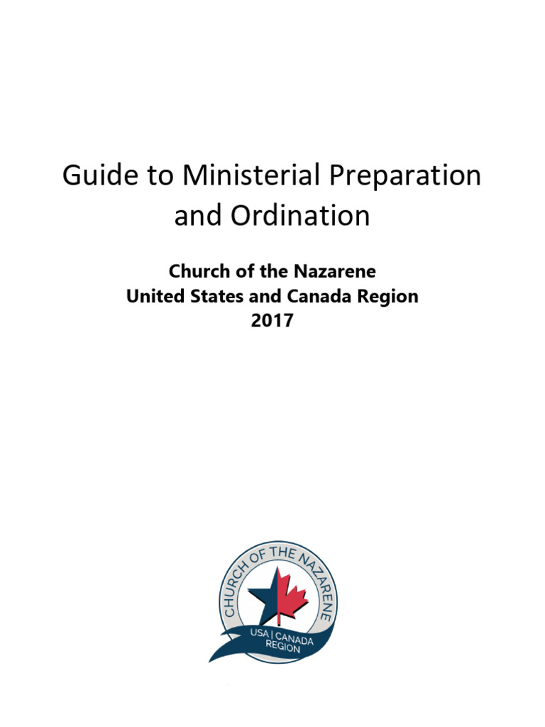 Nazarene Ministry Preparation Guide | PDF | Ordination | Minister ...