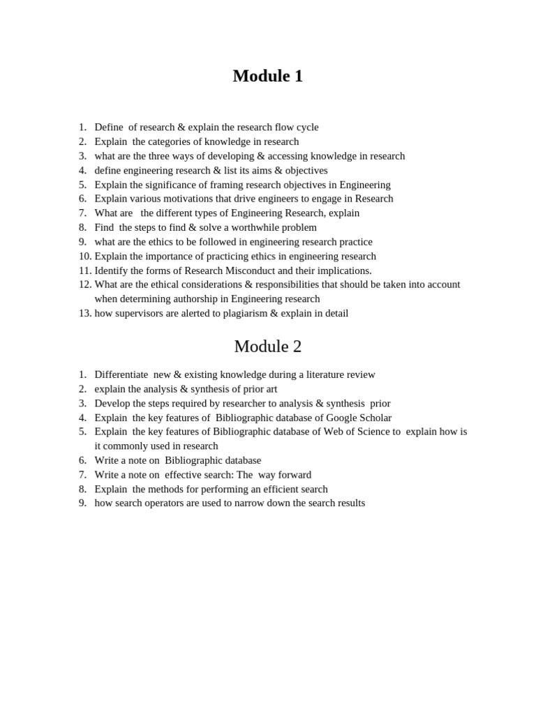 RM Question Bank | PDF