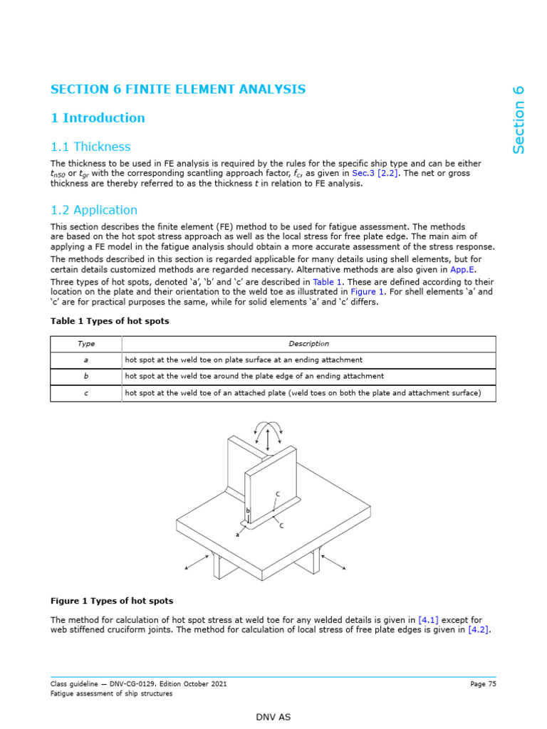 DNV-CG-0129 (Sec 6) | PDF | Stress (Mechanics) | Fatigue (Material)