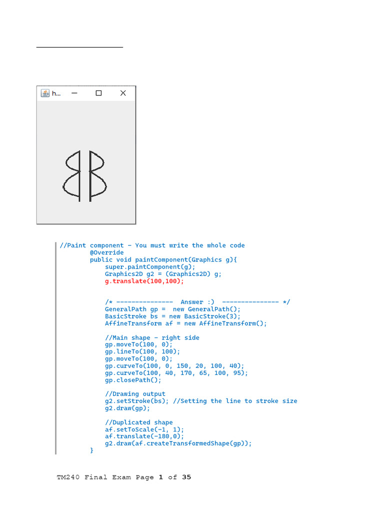 Java Graphics Transformations and Effects | PDF | Shape