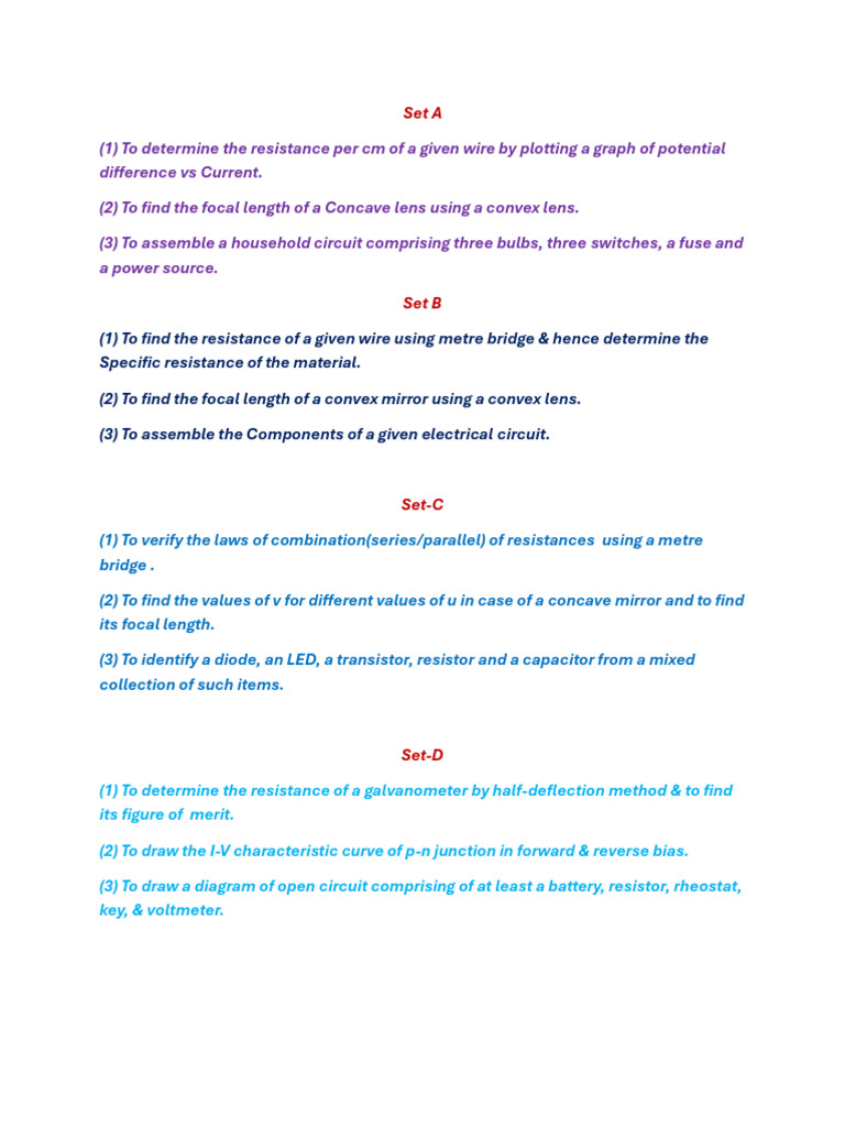 Physics Lab Experiments Guide | PDF