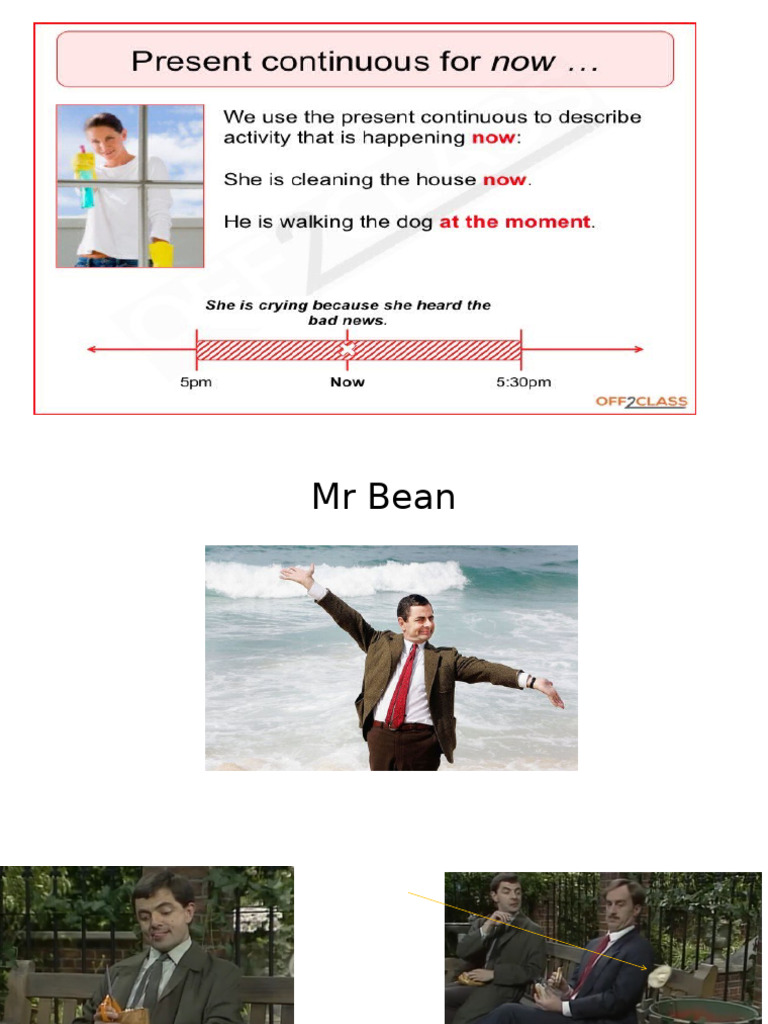 The Present Continuous MR Bean | PDF