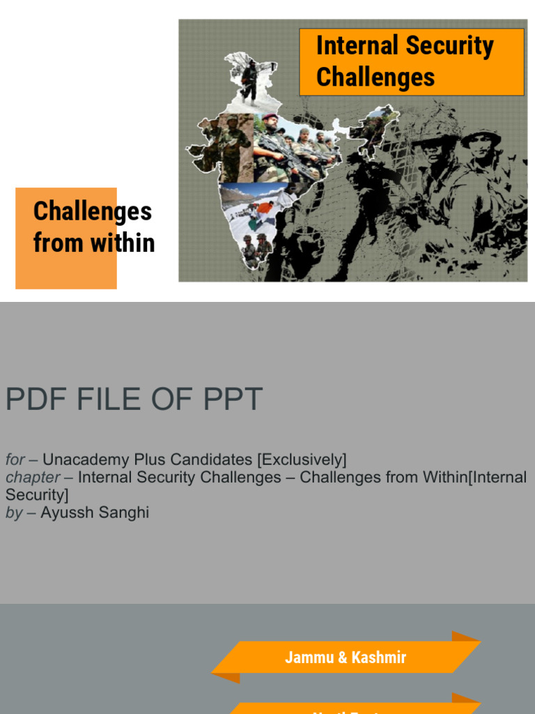 Internal Security Challenges | PDF | Politics Of India