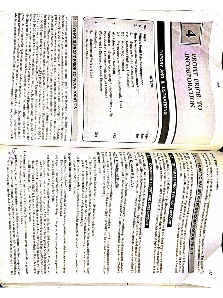 Pre and Post Incorporation | PDF