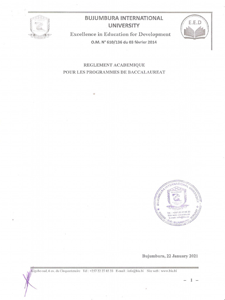 Reglement Academique Pour Les Programmes de Bac | PDF
