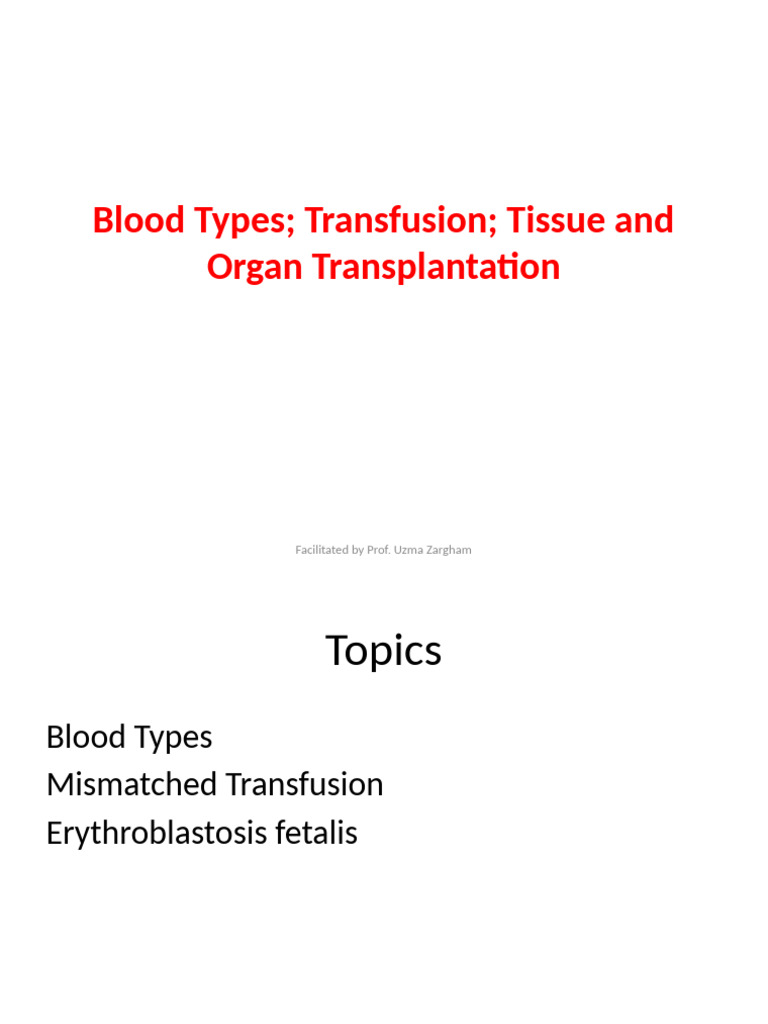 Blood Types Chap 36 - Revision | PDF | Blood Type | Red Blood Cell