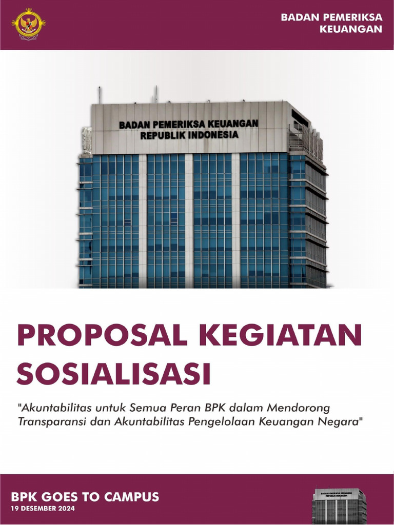 Proposal Kegiatan BPK Goes To Campus2 | PDF