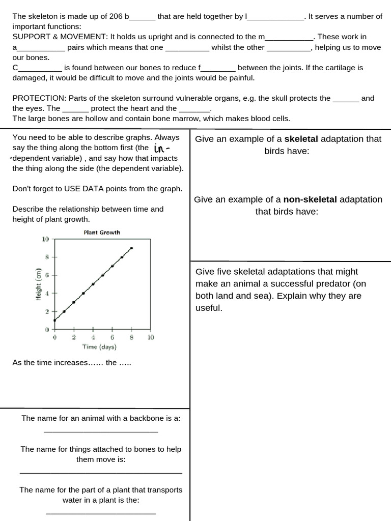 Biology Revision Sheet | PDF