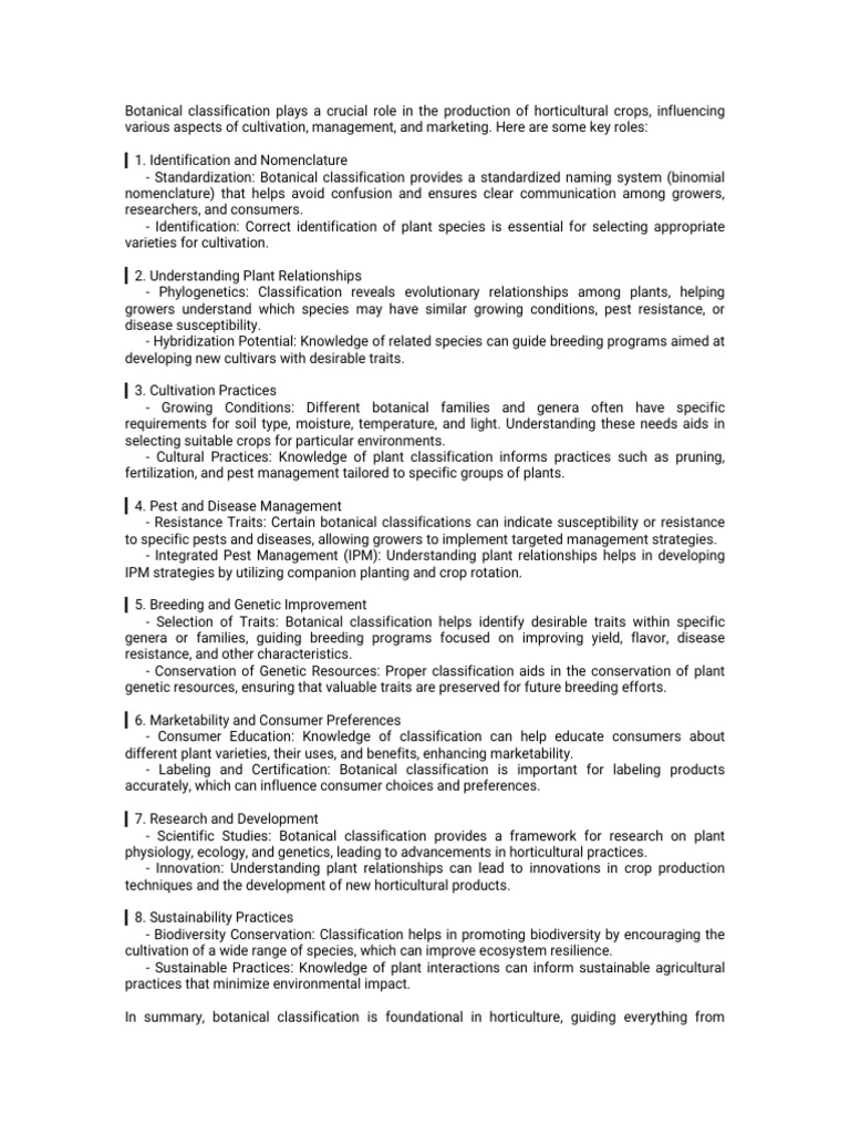 Botanical class(1) | PDF