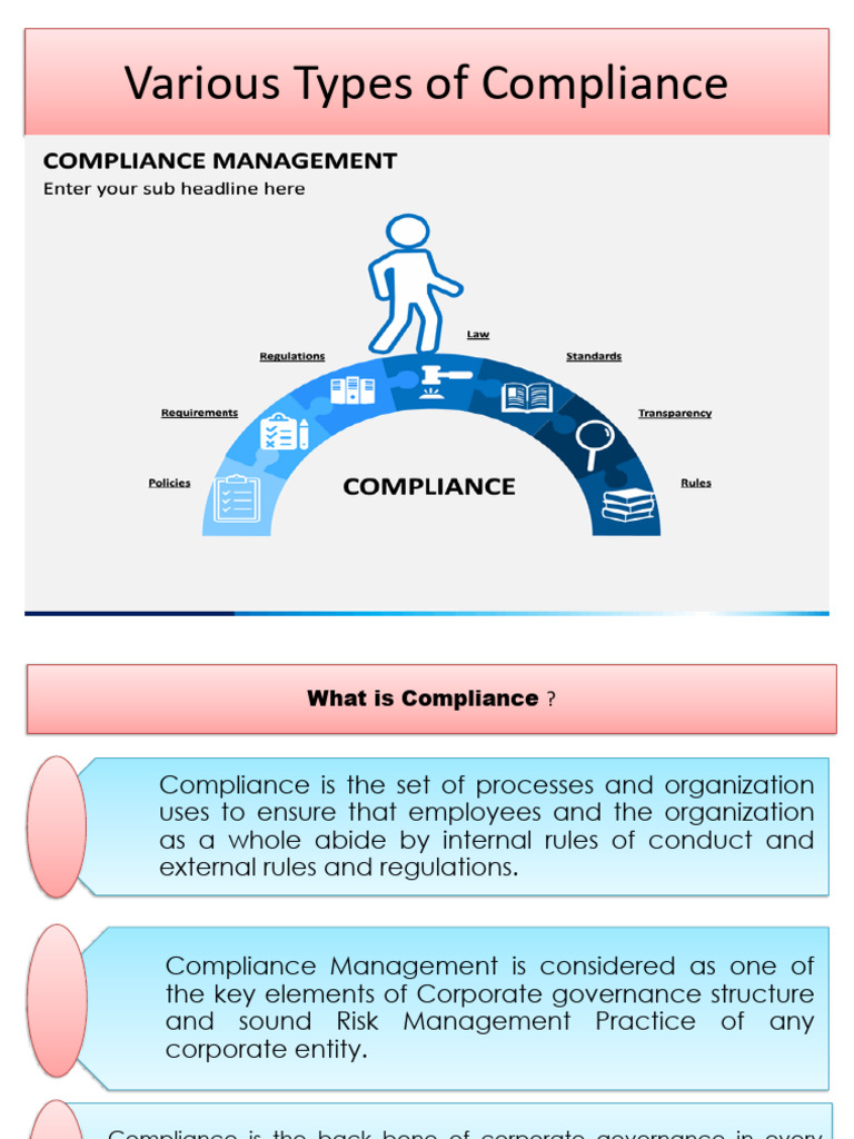Various Types of Compliance For Scale 1 To 3 | PDF | Internal Control ...