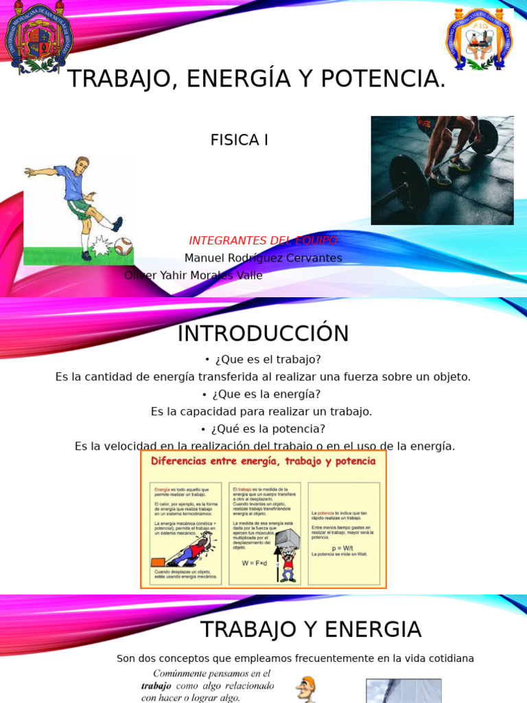 Trabajo, Energía y Potencia en Física | PDF | Fuerza | Caballo de fuerza