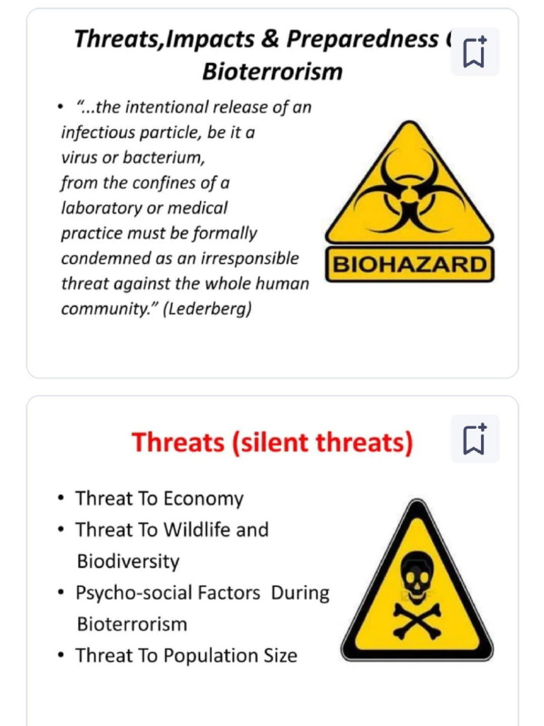 Bioterrorism Assignment and Presentation Slides | PDF
