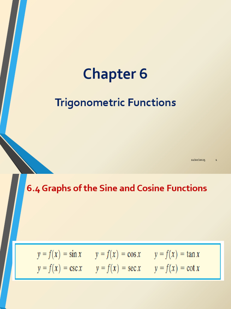 6.4 6.6 Trigonometric Functios | PDF | Trigonometric Functions ...