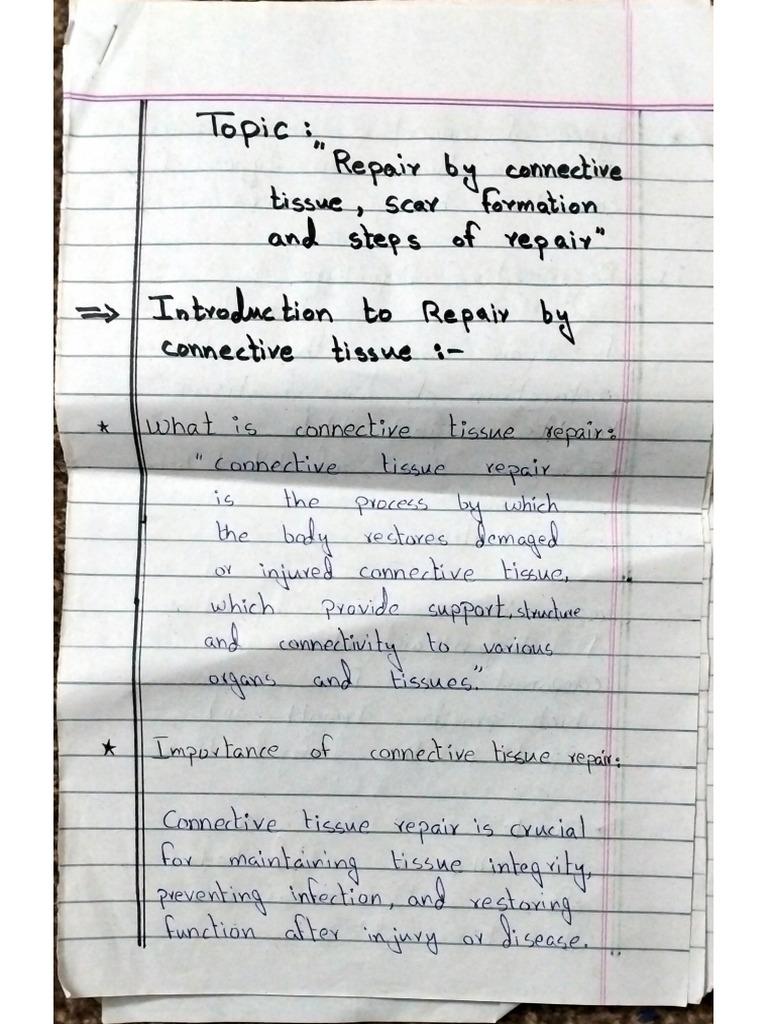 Repair by Connective Tissue - Pathlogy | PDF