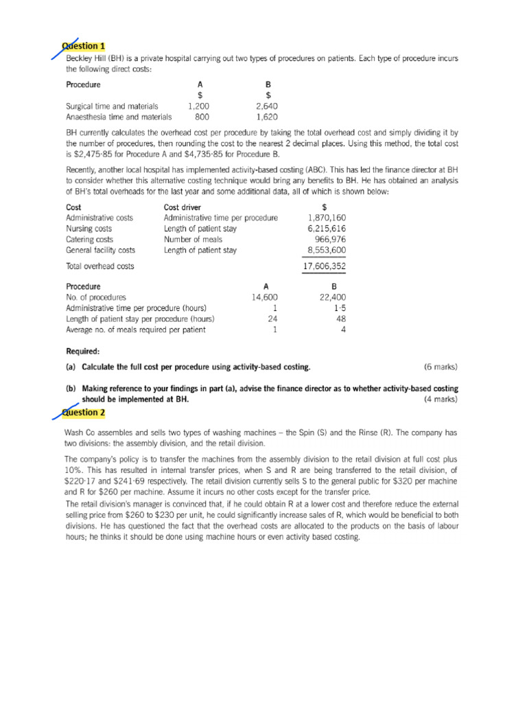 Activity Based Costing | PDF