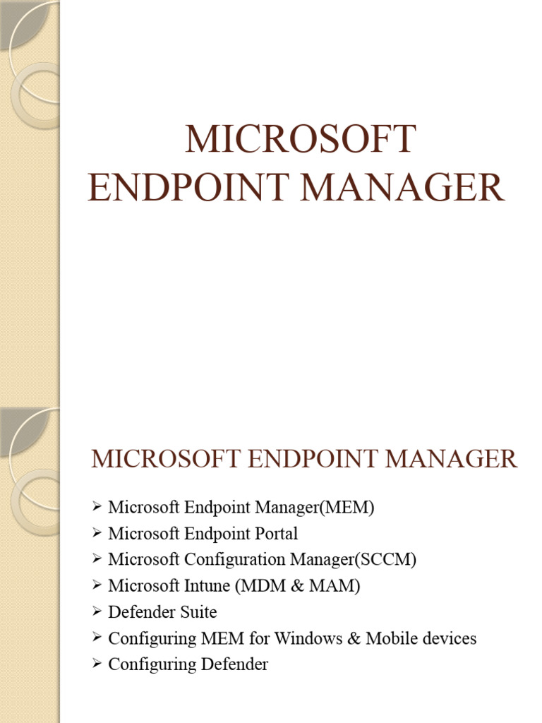 Microsoft End Point Manager | PDF | Mobile App | Microsoft Windows