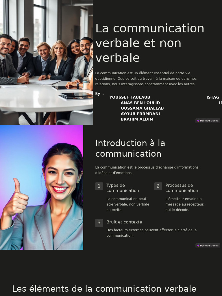 Communication Verbale Et Non Verbale | PDF | la communication | Communication non verbale