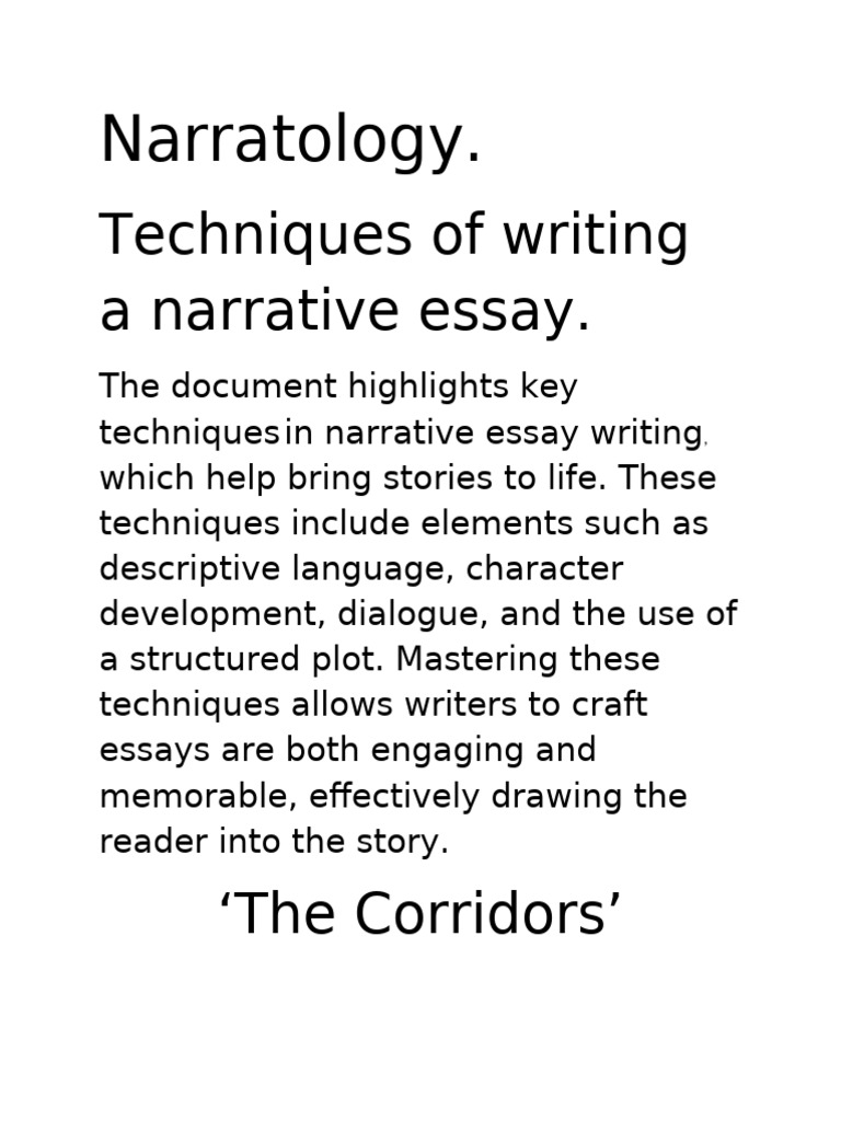 Narrative Techniques (4) | PDF | Essays | Narrative