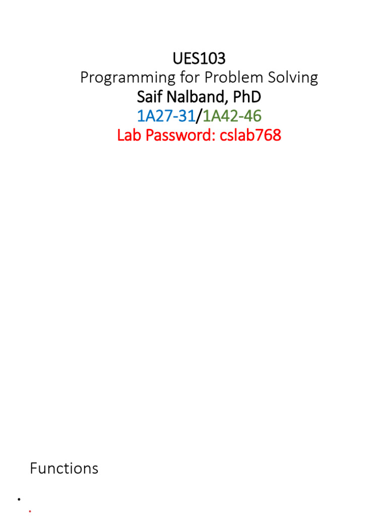UES103_L3 | PDF | Parameter (Computer Programming) | Integer (Computer Science)