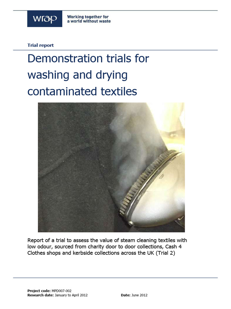 Textiles Washing and Drying Trial 2 Report | PDF | Clothing | Recycling