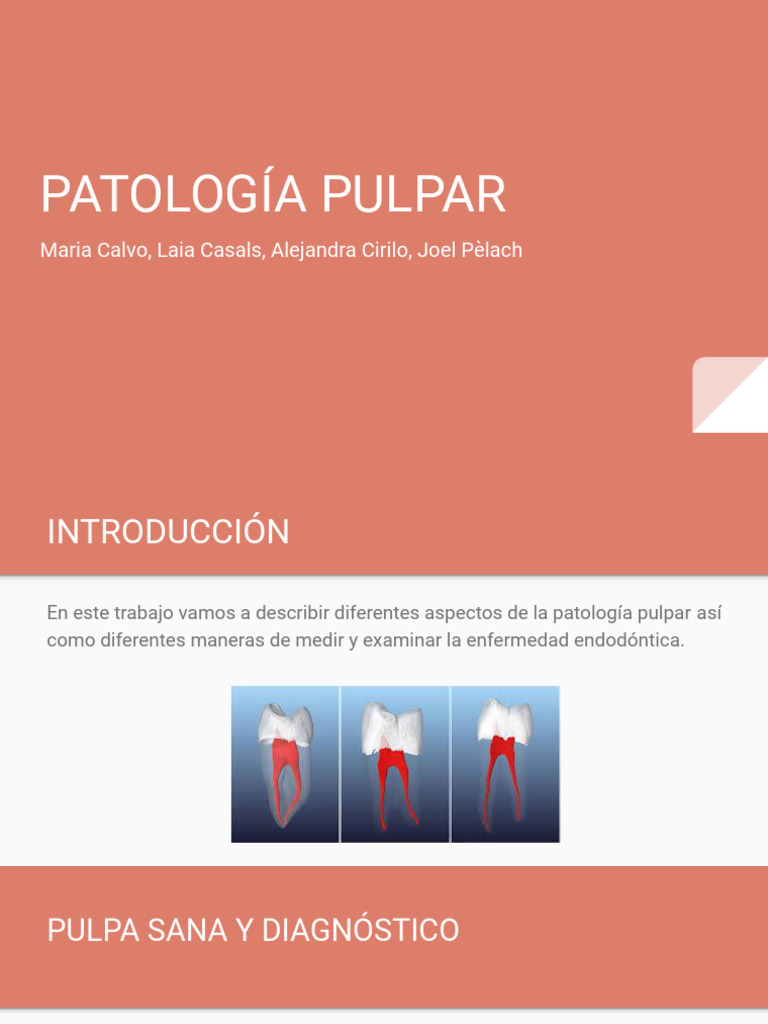 Patología pulpar donto uic | PDF | Medicina | Especialidades Medicas