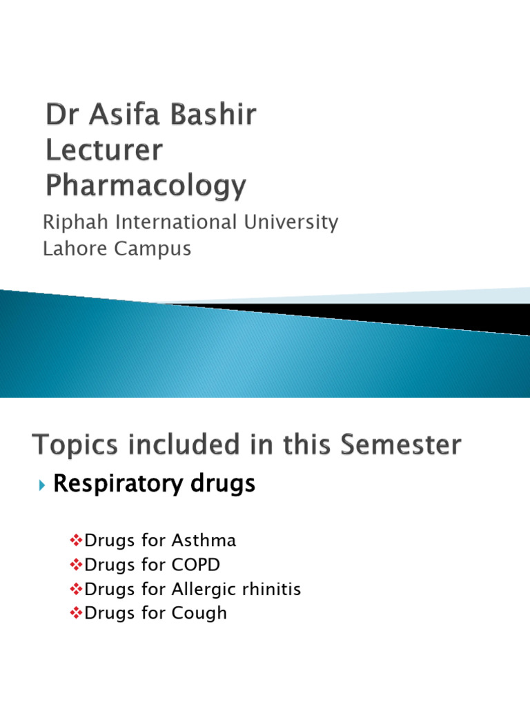Pharmacology 2 Course Outline | PDF