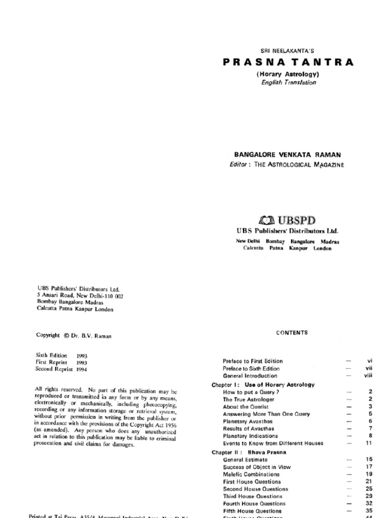 Prasna Tantra | PDF