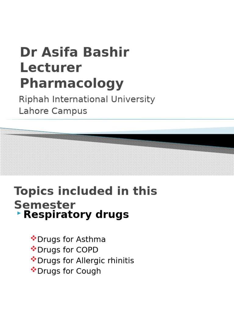 Pharmacology 2 Course Outline | PDF