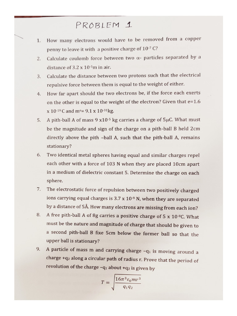 Chapter 1 Problems | PDF