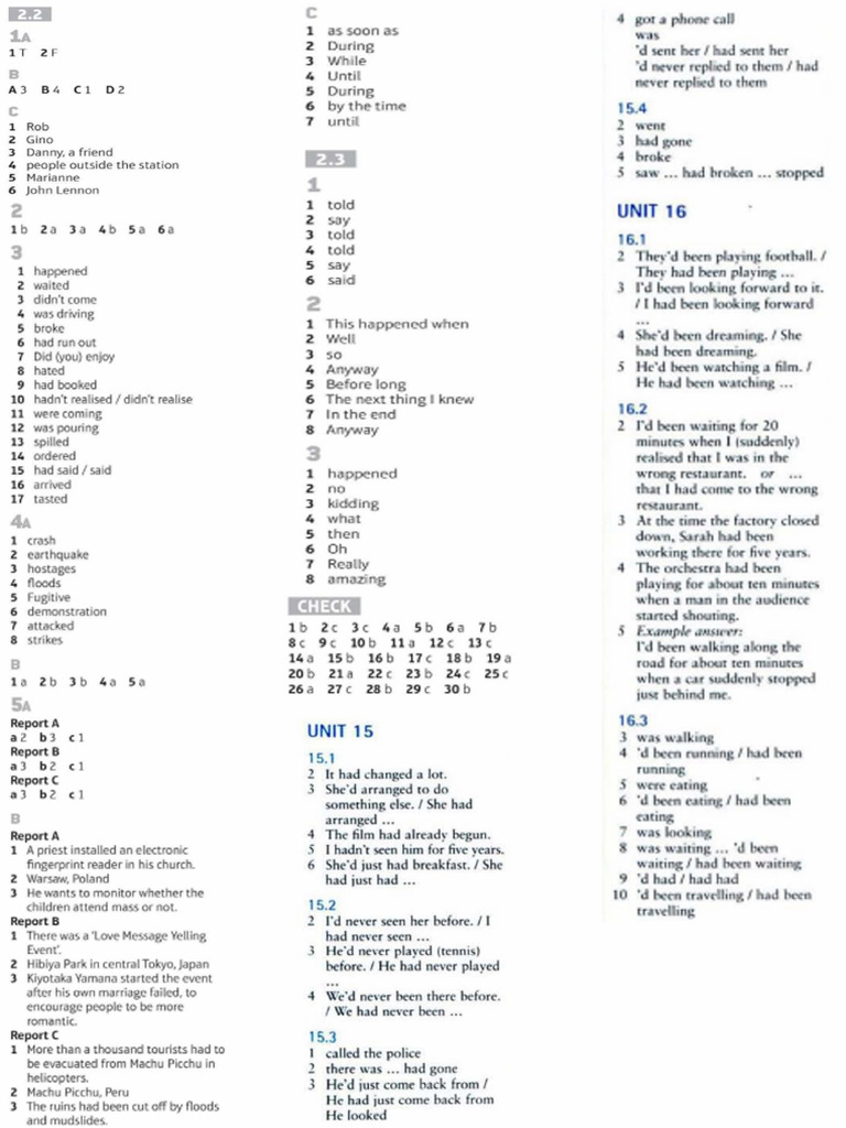 Unit4 (Intermediate) Answers | PDF