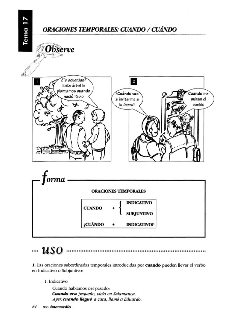 Uso de "cuando" y "cuándo" en oraciones | PDF | Mecánica del lenguaje ...