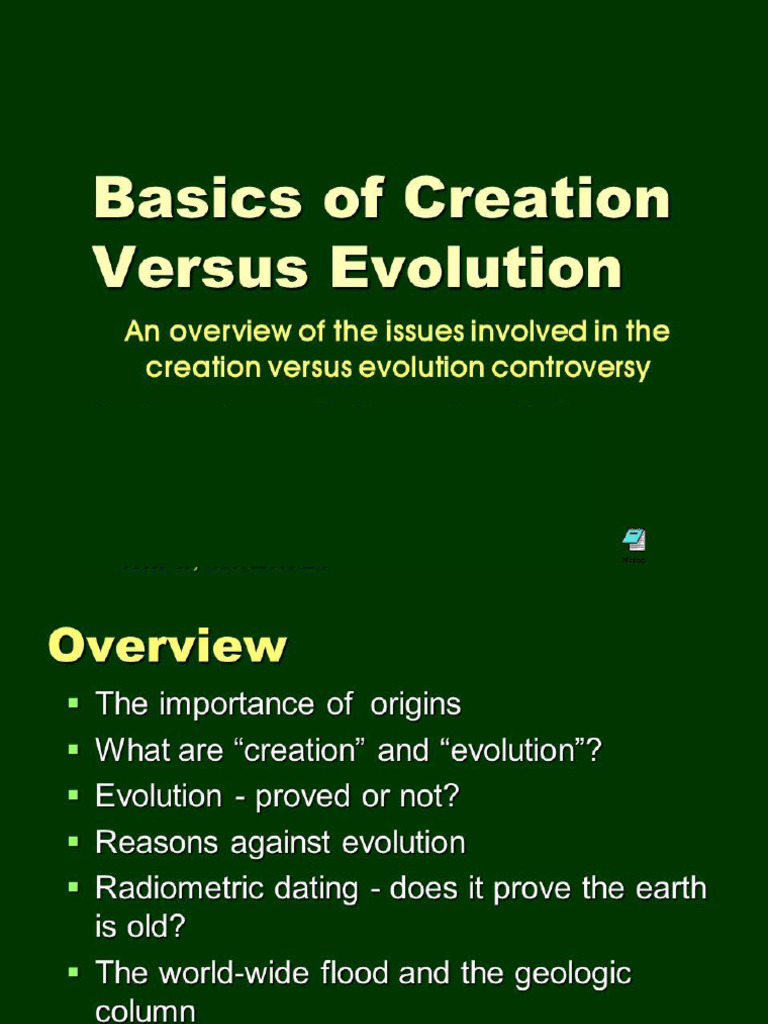 Week 1 Creationism vs. Evolutionism | PDF