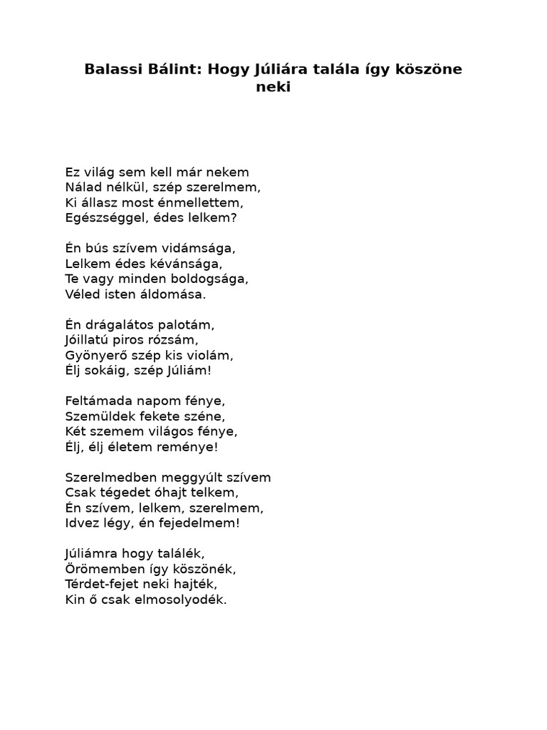 Balassi Bálint | PDF