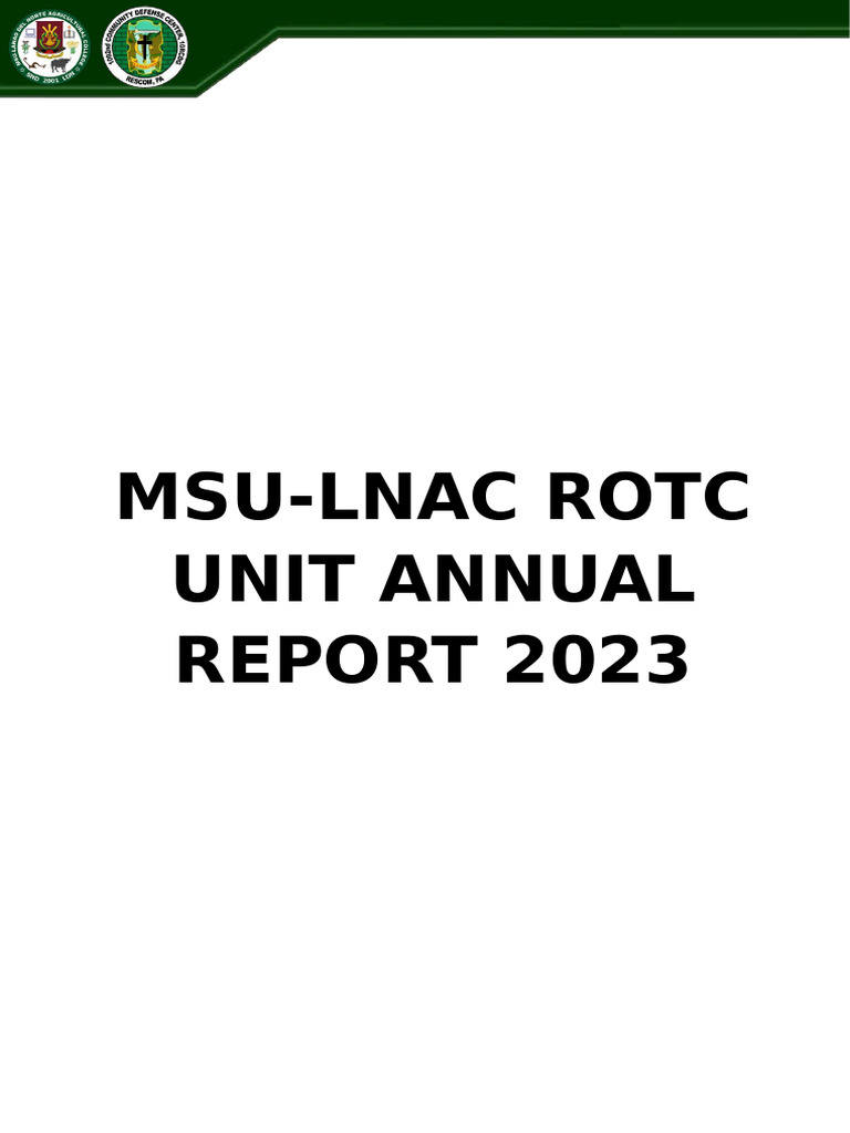Ar2023 - Rotc Office | PDF | Defence Ministries | Military Science