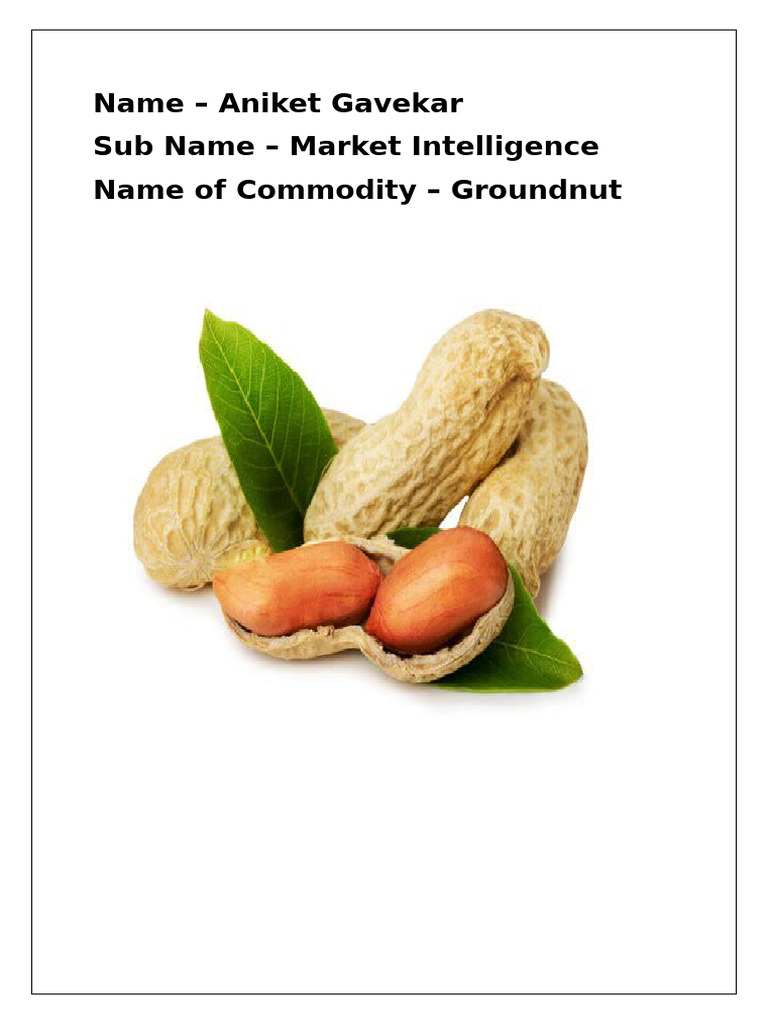 Aniket Assignment 1 | PDF | Peanuts | Soil