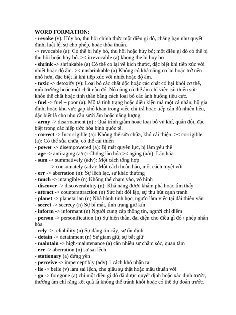 WORD FORMATION | PDF