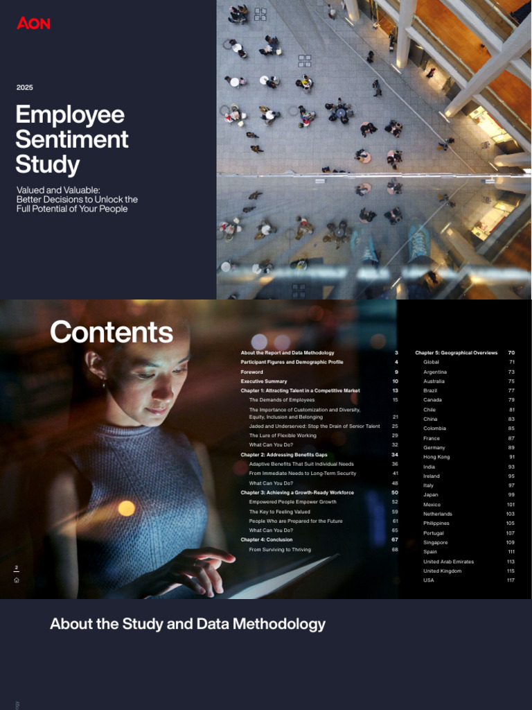 Aon 2025 Employee Sentiment Insights | PDF | Business | Economies