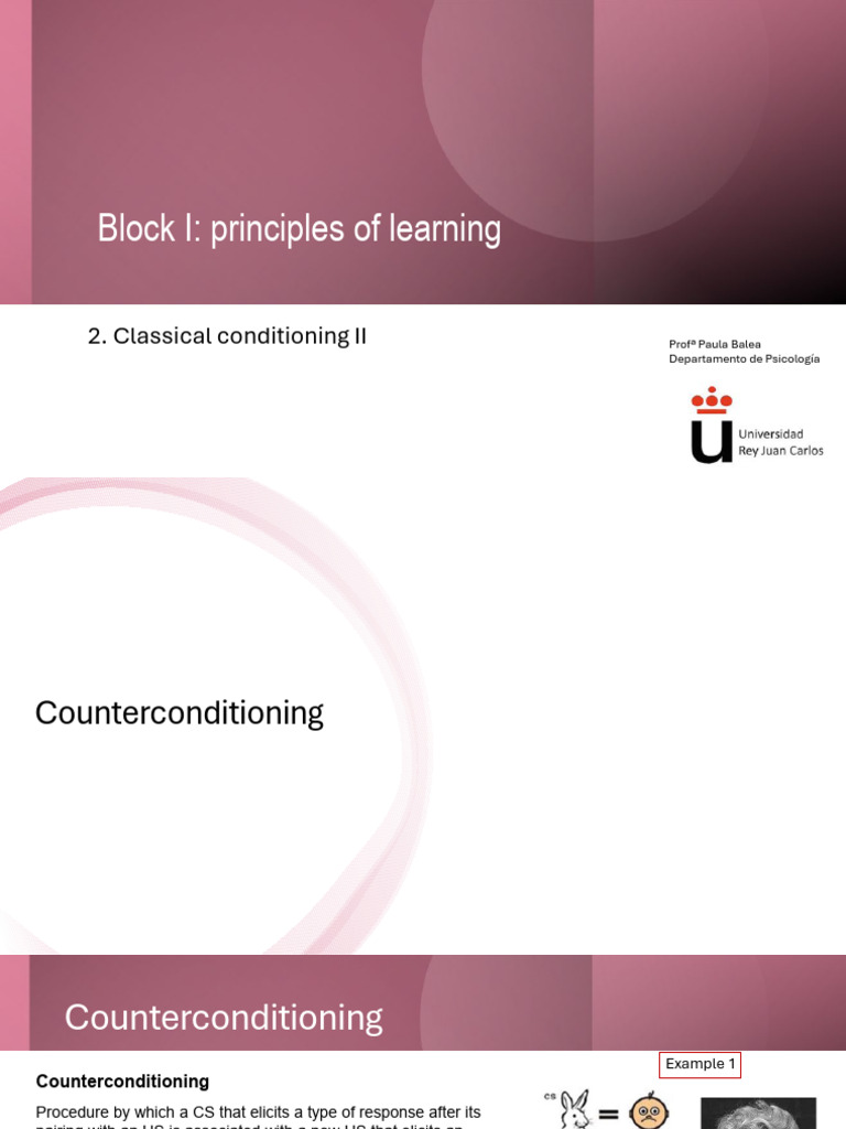 Topic 2. Classical Conditioning - Second Part | PDF | Classical ...