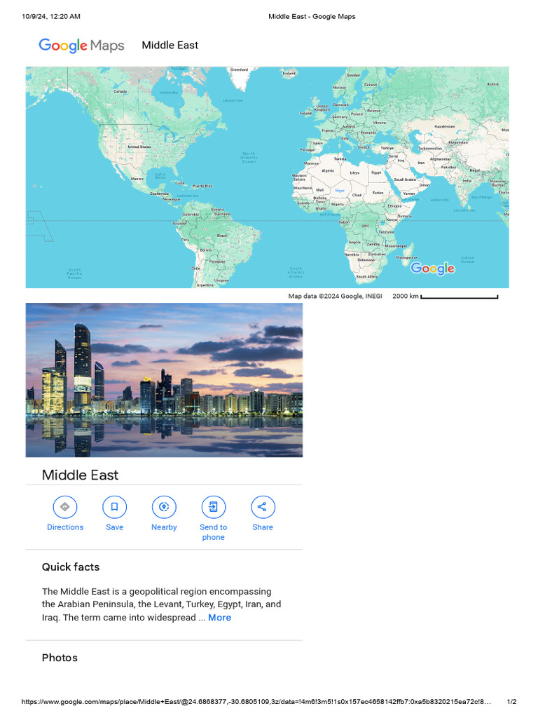 Middle East - Google Maps | PDF