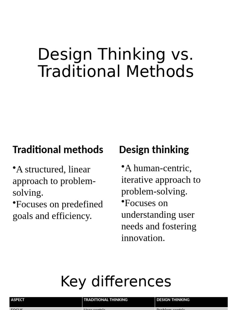 Design Thinking vs. Traditional Methods | PDF
