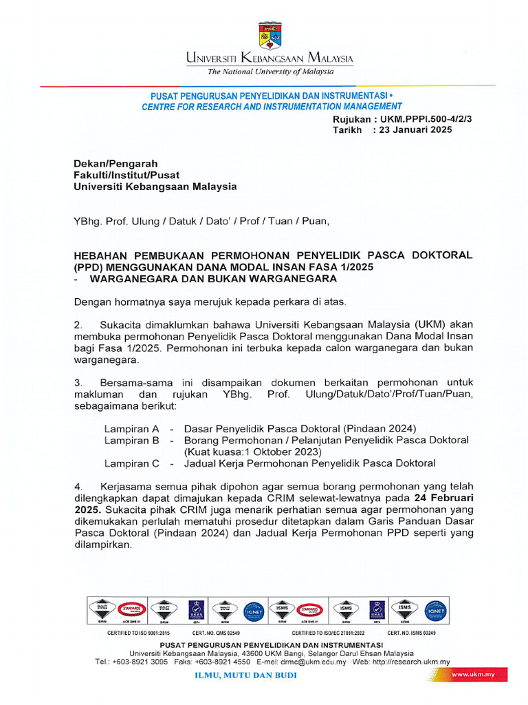 Hebahan Pembukaan PPD Modal Insan Fasa 1.2025 | PDF