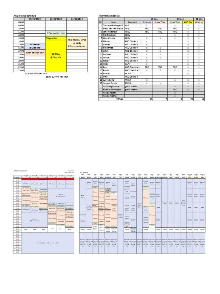 AGC Day Schedule | PDF
