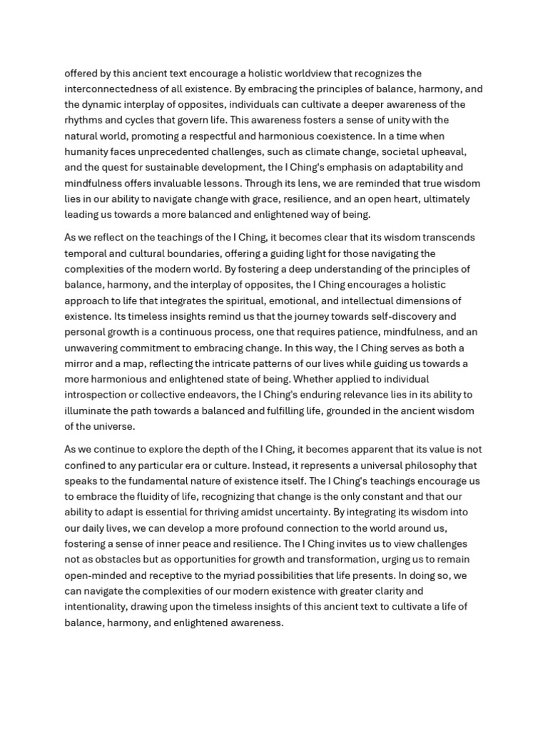The Book of Changes (易经) - Chapter 3 | PDF | Wisdom | Mindfulness