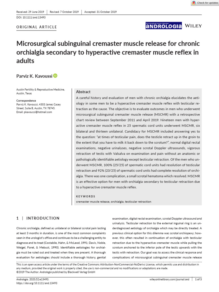 Andrologia - 2019 - Kavoussi - Microsurgical subinguinal cremaster ...
