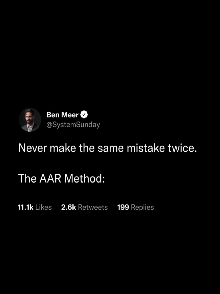 Never Make The Same Mistake Twice The AAR Method 1671547831 | PDF