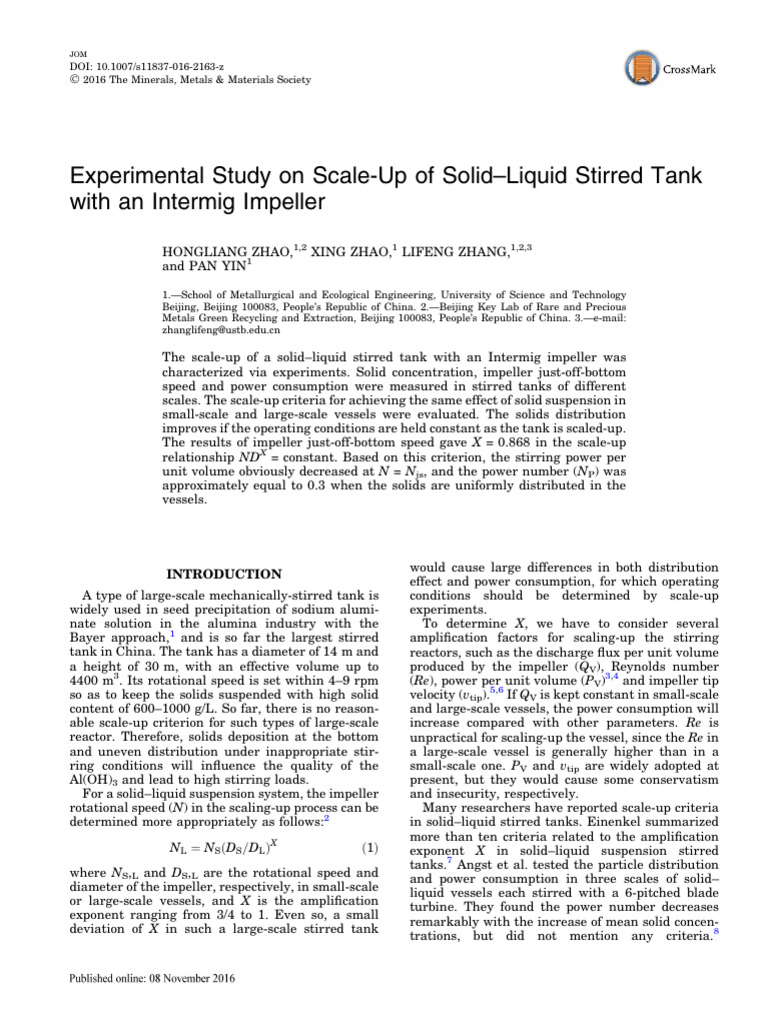 Scale-Up Study of Stirred Tanks | PDF | Viscosity | Physical Quantities
