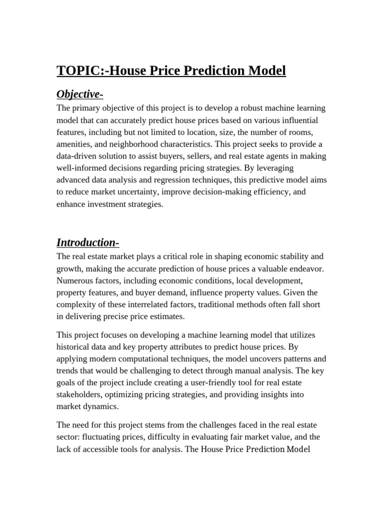 Updated_House_Price_Prediction_Report | PDF | Machine Learning ...