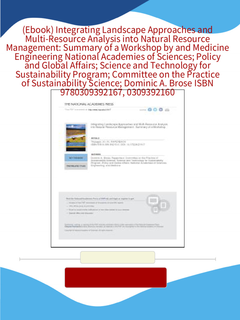 Buy ebook (Ebook) Integrating Landscape Approaches and Multi-Resource ... Buy ebook (Ebook) Integrating Landscape Approaches and Multi-Resource ...