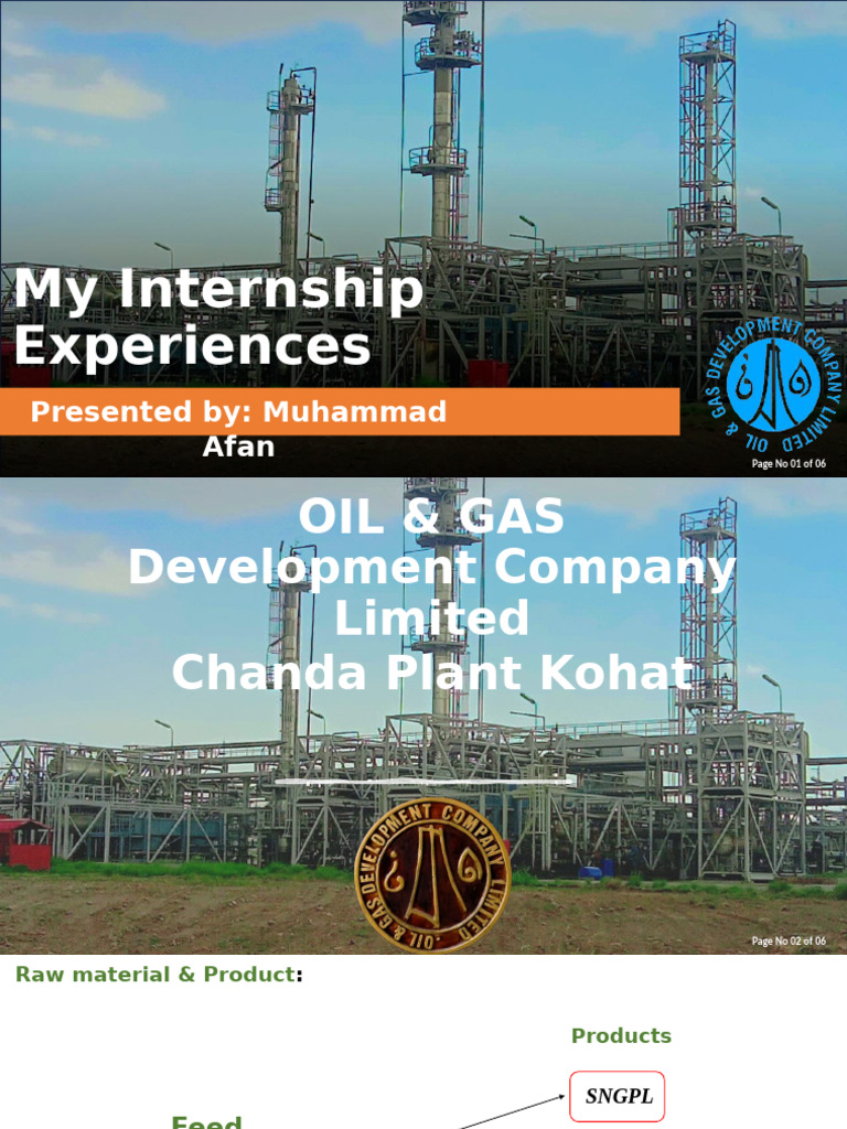 OGDCL Canda Plant Internship Presentation | PDF | Physical Chemistry | Fuels