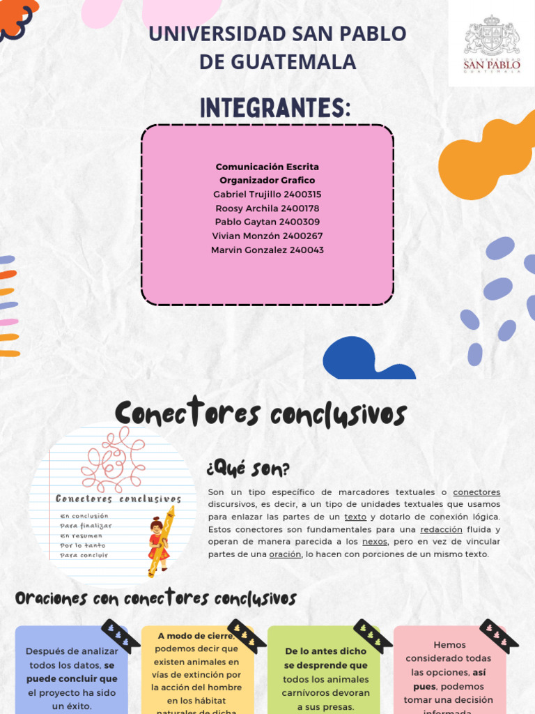 Organizador Grafico Sobre Conectores Conclusivos | PDF